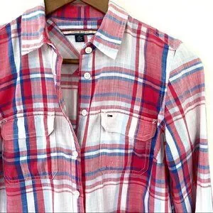 Tommy Hilfiger | Tops | Tommy Hilfiger Button Down Shirt With Roll Tab ...